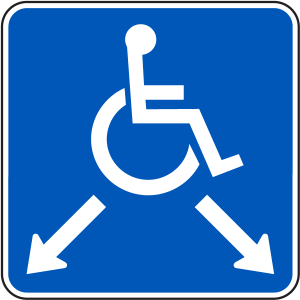 Handicap Parking Double Arrow Sign T4554 By SafetySign Handicap Parking Double Arrow Sign T4554 By SafetySign