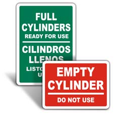 Oxygen Signs, Nitrogen Signs & More | Gas Cylinder Signs