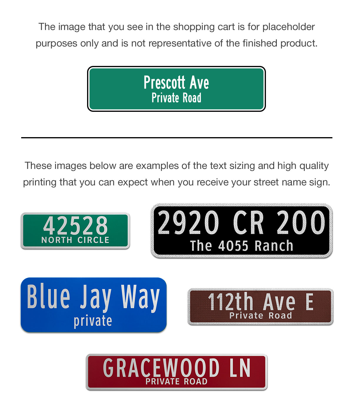 Custom Flat Blade Street Name Sign with Two Lines of Text - Save 10%