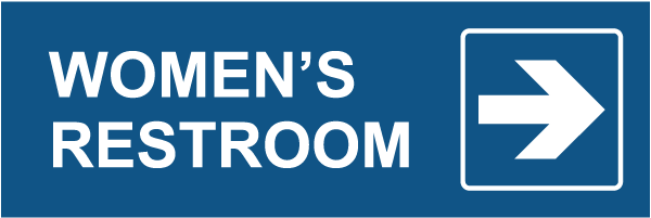 Directional Women Restroom Sign - Get 10% Off Now