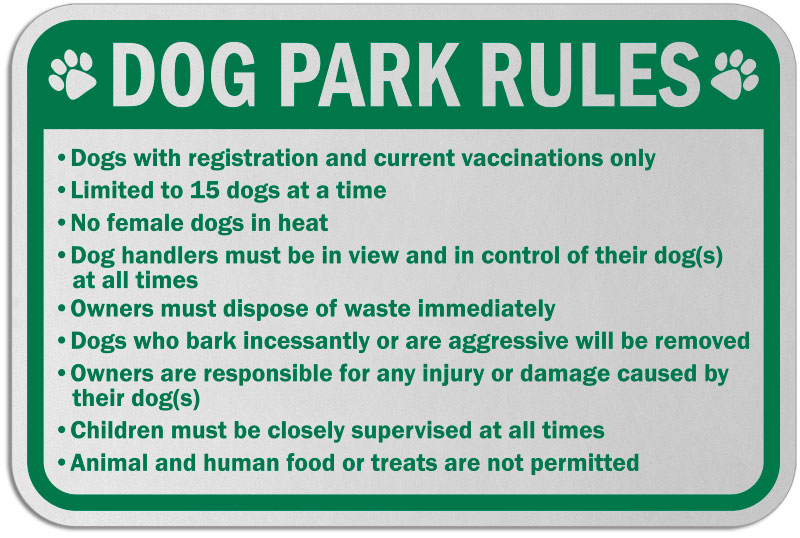 Dog Park Rules Sign F7744 By SafetySign Dog Park Rules Sign F7744 By SafetySign