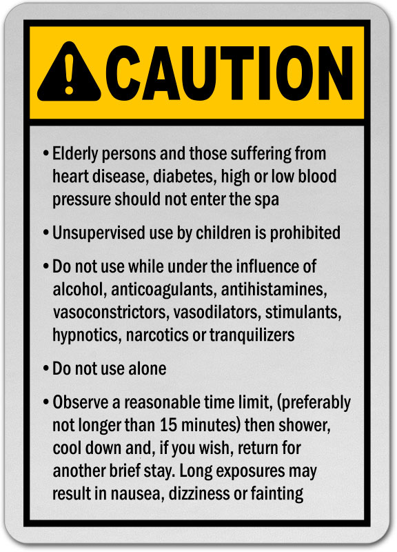 Connecticut Spa Warning Sign F8237 By SafetySign Connecticut Spa Warning Sign F8237 By SafetySign