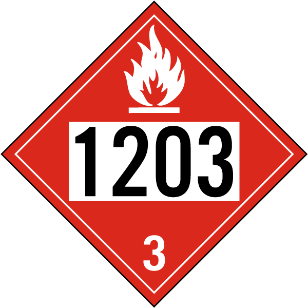 UN 1203 Flammable Liquid Class 3 Placard Save 10 Instantly UN 1203 Flammable Liquid Class 3 Placard Save 10 Instantly