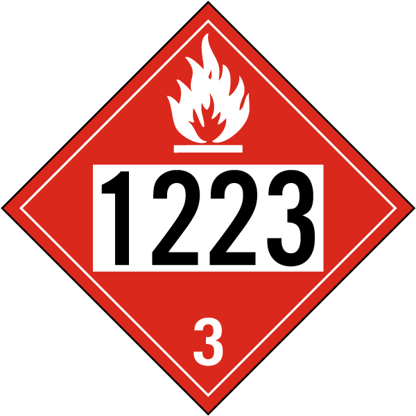 UN 1223 Flammable Liquid Class 3 Placard Claim Your 10 Discount