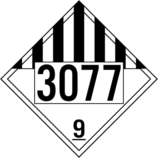 UN 3077 Hazard Class 9 Placard Claim Your 10 Discount UN 3077 Hazard Class 9 Placard Claim Your 10 Discount