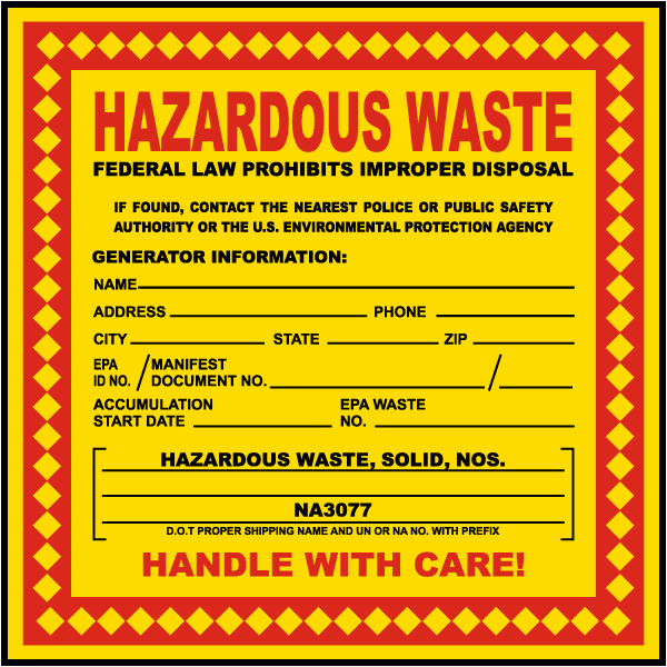 Hazardous Waste Label Save 10 Instantly Hazardous Waste Label Save 10 Instantly