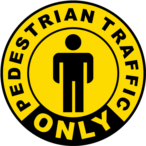 Pedestrian Traffic Only Floor Sign P4352 - by SafetySign.com
