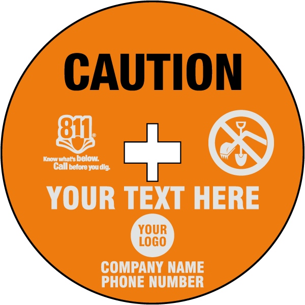 Custom Caution Telecommunications Soil Marker - Save 10% Online