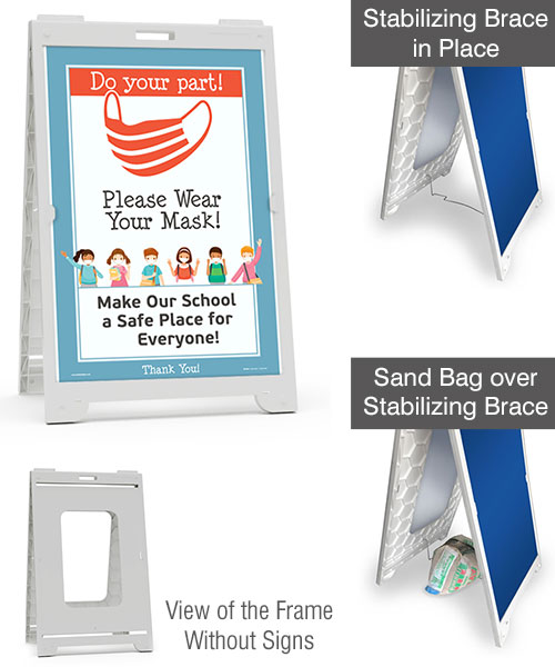 Do Your Part! Wear Your Mask Sandwich Board Sign D6493, by SafetySign.com