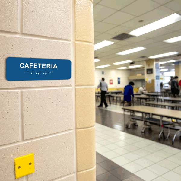Cafeteria Sign with Braille - Claim Your 10% Discount