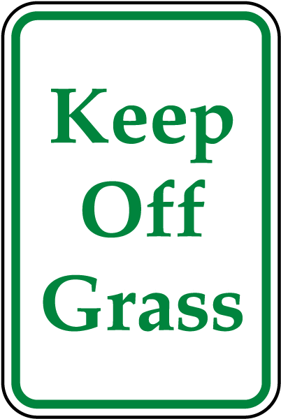 Keep Off Grass Signs F7338 - by SafetySign.com