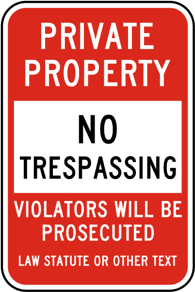Custom Post Mount No Trespassing Sign - Claim Your 10% Discount