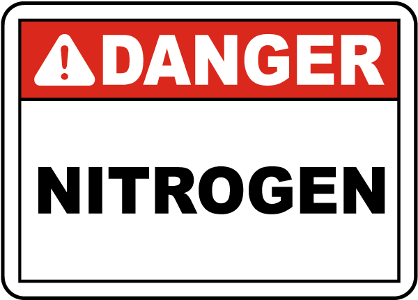 Danger Nitrogen Sign J1664 - by SafetySign.com