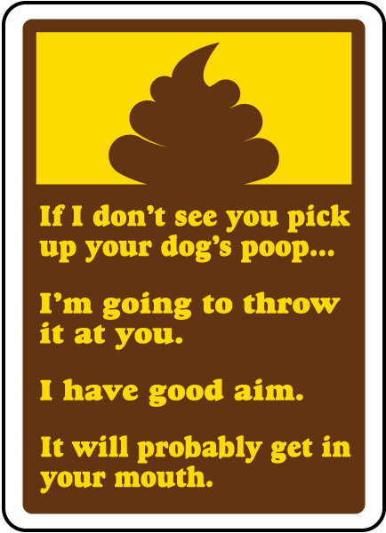 Funny Dog Poop Signs