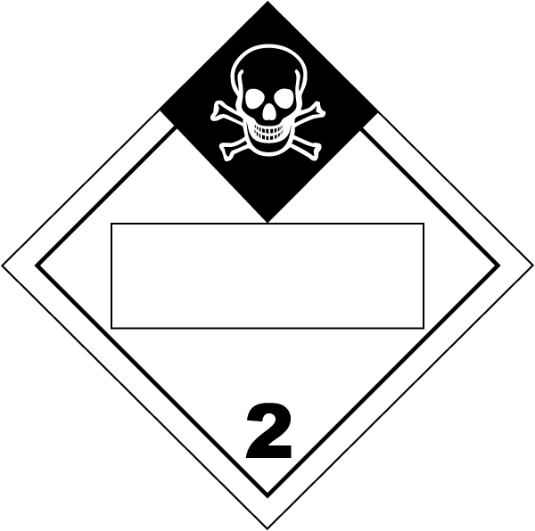 Blank Inhalation Hazard Class 2 Placard L1289 - by SafetySign.com