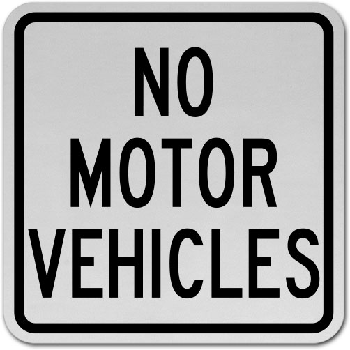 No Motor Vehicles Sign T5299 - by SafetySign.com