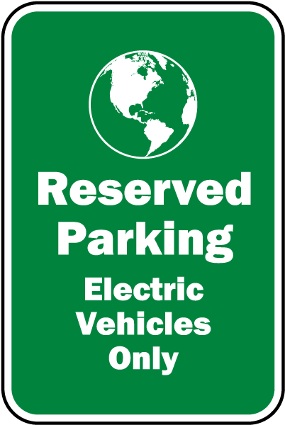 Electric Vehicles Only Sign T5611 - by SafetySign.com
