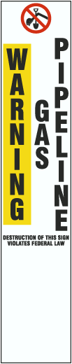 Custom Warning Gas Pipeline Flat Marker - Claim Your 10% Discount