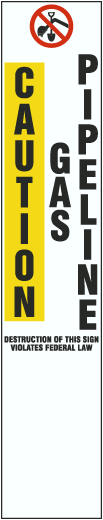 Custom Caution Gas Pipeline Flat Marker - Claim Your 10% Discount