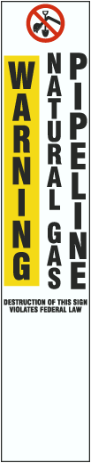 Custom Warning Natural Gas Pipeline Flat Marker - Claim Your 10% Discount