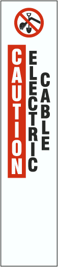 Custom Caution Electric Cable Triangular Marker - Claim Your 10% Discount