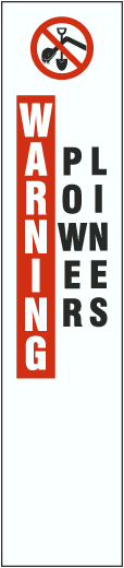 Custom Warning Power Lines Triangular Marker - Claim Your 10% Discount