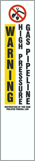 Custom Warning High Pressure Gas Pipeline Triangular Marker - Claim ...
