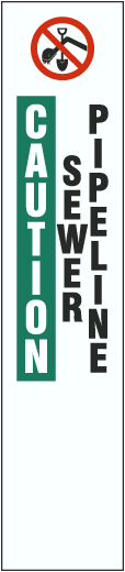 Custom Caution Sewer Pipeline Triangular Marker - Claim Your 10% Discount