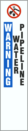 Custom Warning Water Pipeline Triangular Marker - Claim Your 10% Discount