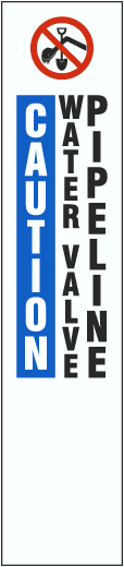 Custom Caution Water Valve Pipeline Triangular Marker - Claim Your 10% ...