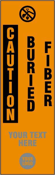 Custom Caution Buried Fiber Locator Bullet Marker With Top Hat - Save ...