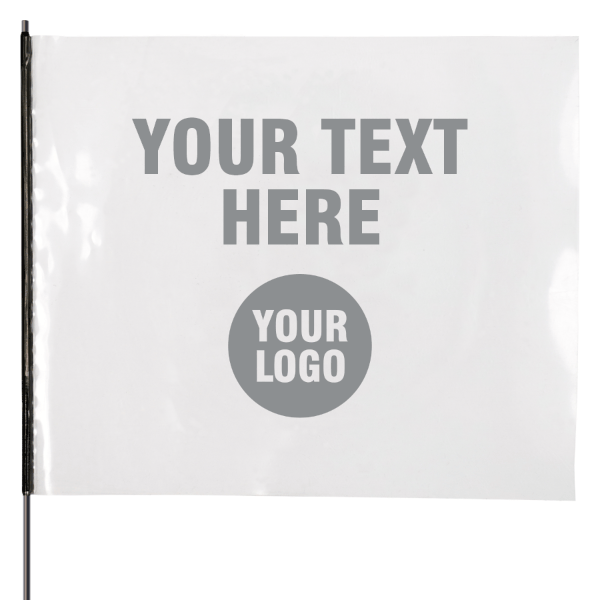 Custom Clear Utility Marking Flag - Save 10% Online