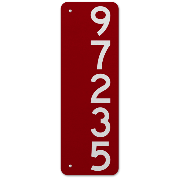 Vertical 911 Address Sign with Street Name - Claim Your 10% Discount