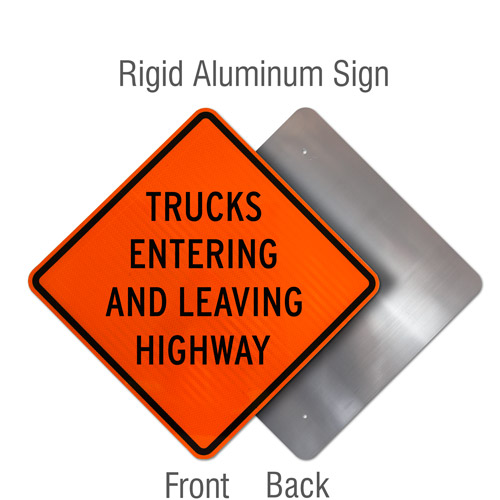 Trucks Entering and Leaving Highway Sign X4736 - by SafetySign.com