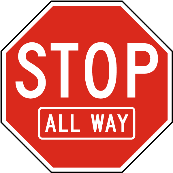 All Way Sign