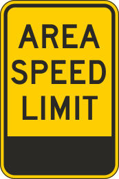 Yellow Custom Area Speed Limit Sign - Get 10% Off Now