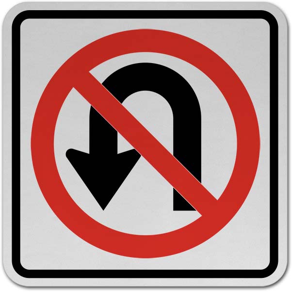 No U Turn Sign Y2732 By SafetySign No U Turn Sign Y2732 By SafetySign
