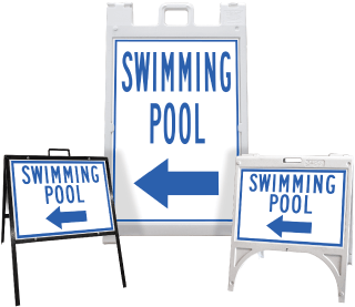 Swimming Pool Right Arrow Sign - F8497
