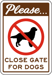 Keep Gate Closed Signs - Save 10% Online