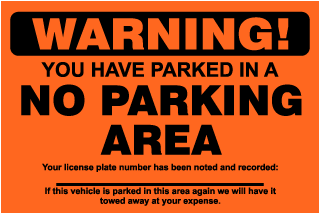 Parking Violation Stickers, No Parking Stickers