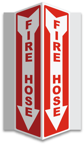 Fire Hose 3 Way Sign A5007