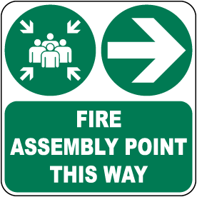 Fire Meeting Point Sign Emergency Assembly Point SABS Safety Sign (GA26 ...