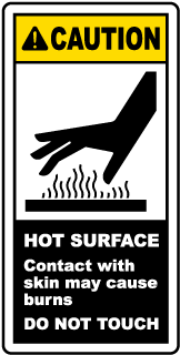 Danger Do Not Touch Hot Label I5727
