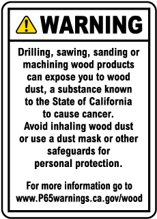 Furniture Product Exposure Notice Sign K5826