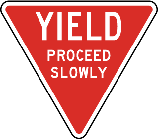 Yield Pedestrian Crossing Sign X4528 - by SafetySign.com