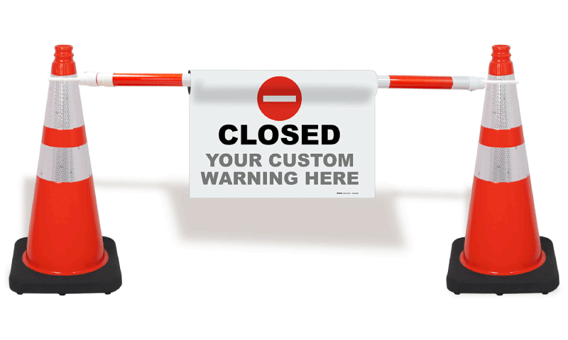 Custom Cone Bar Header Signs - Claim Your 10% Discount