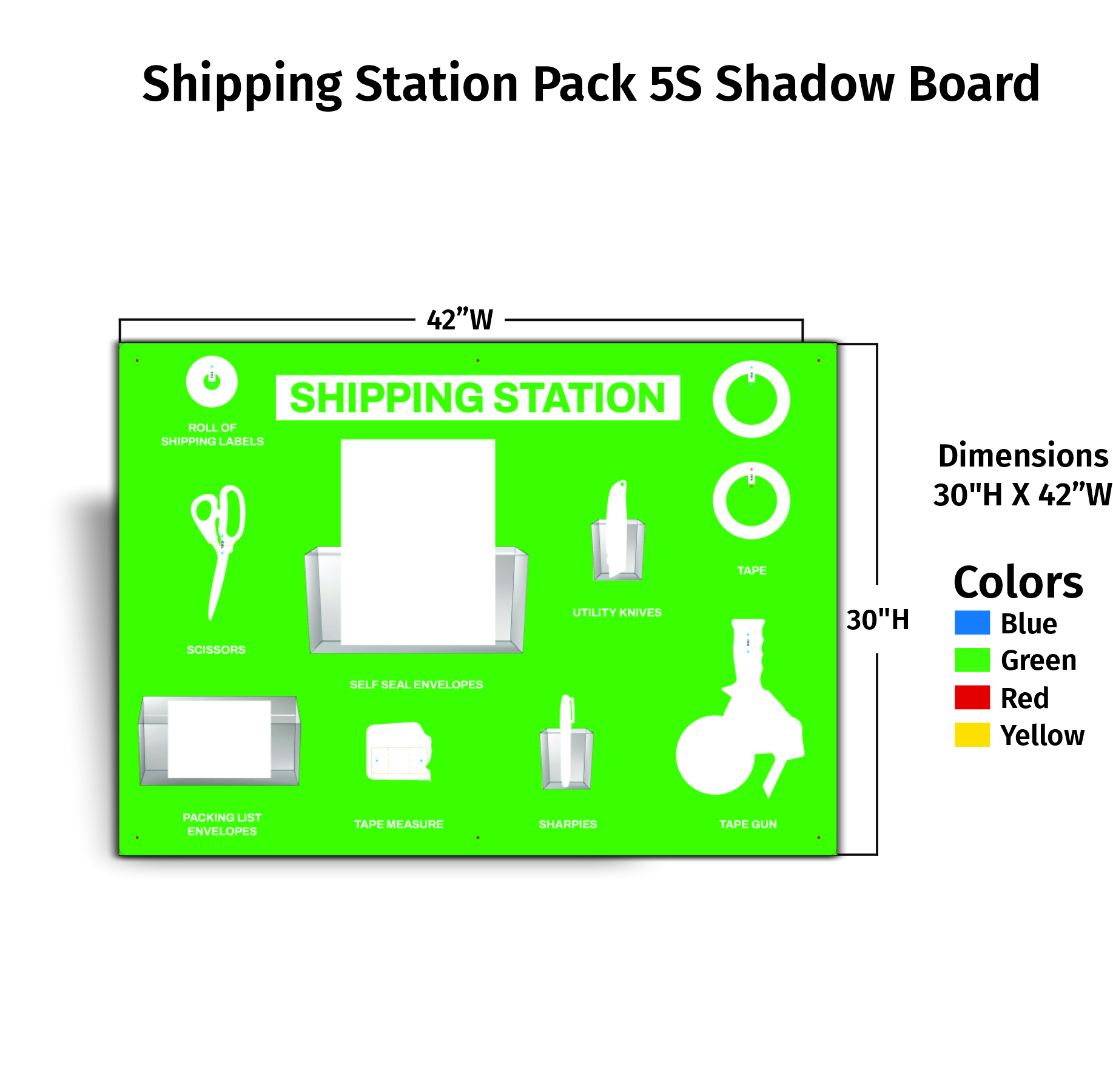 Shipping Station Pack 5S Shadow Board - Save 10% Online