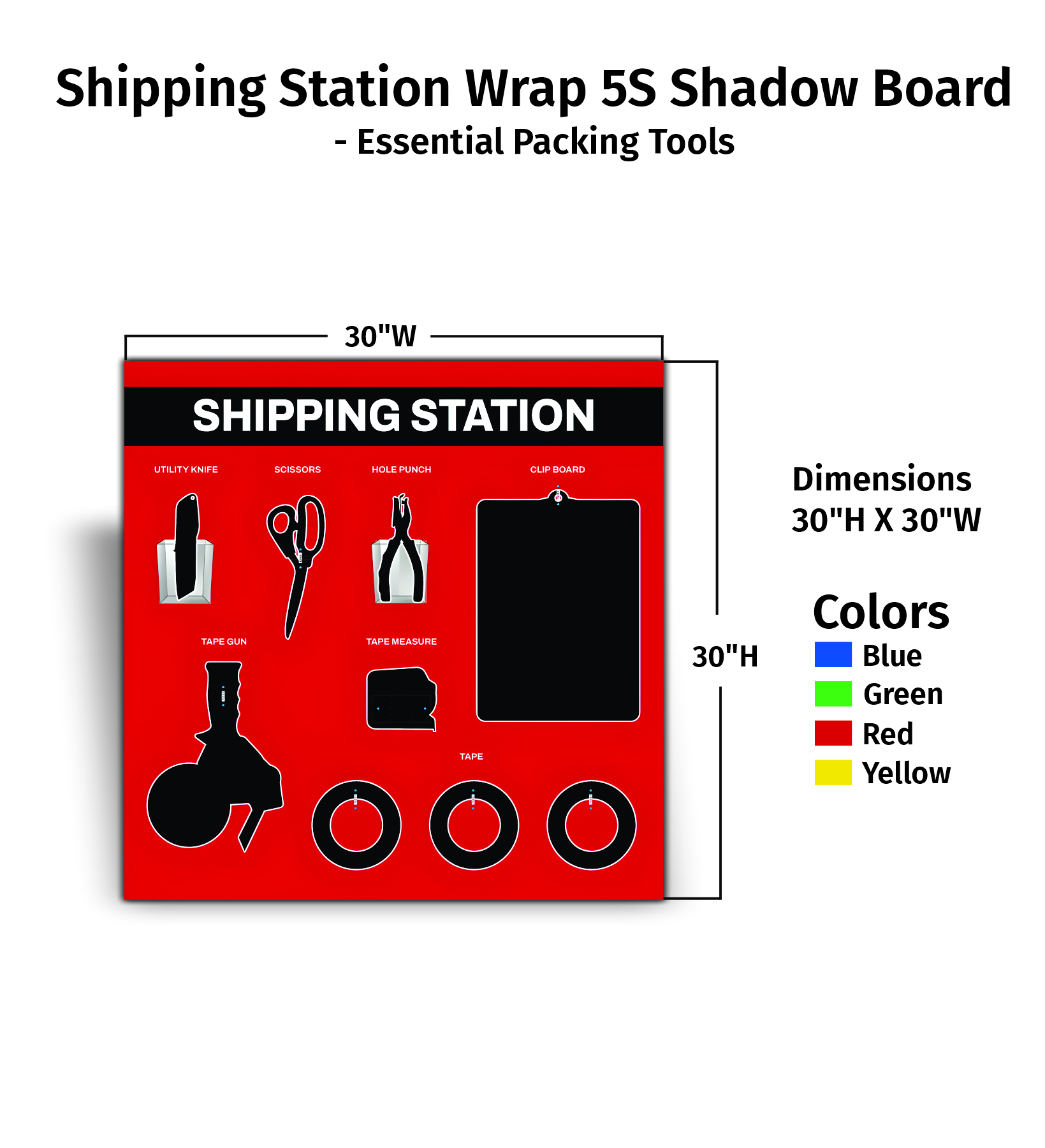 Shipping Station Pack 5S Shadow Board - Save 10% Online